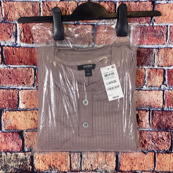 Alfani | Intimates & Sleepwear | Alfani Thermal Henley Pajama Set ...